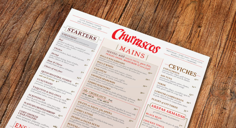 Churrascos Menu - KH Studio